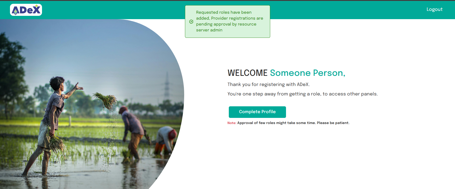 Registration | ADeX Documentation