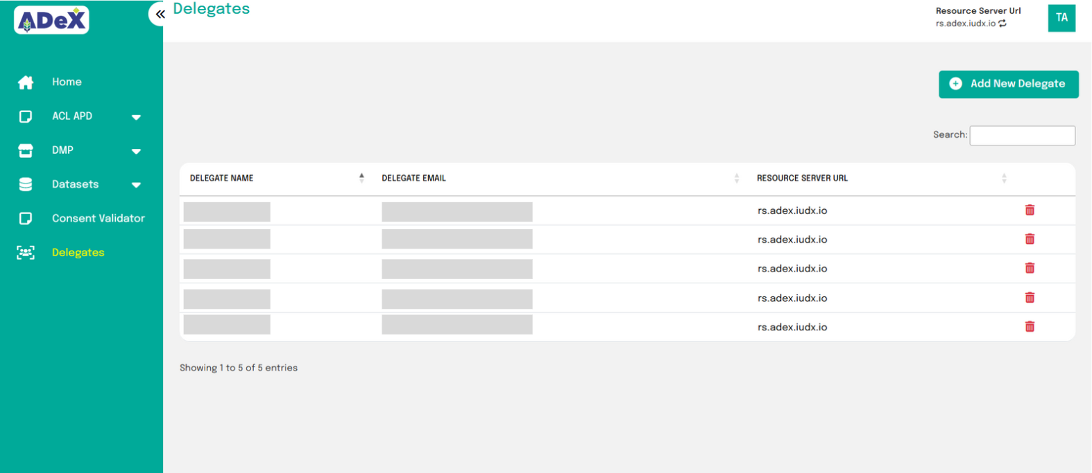 Manage Delegations | ADeX Documentation